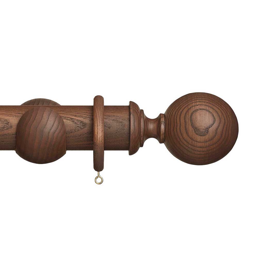 45mm Eden Ball Wood Pole Set - Cocoa – Interiors Online UK Ltd