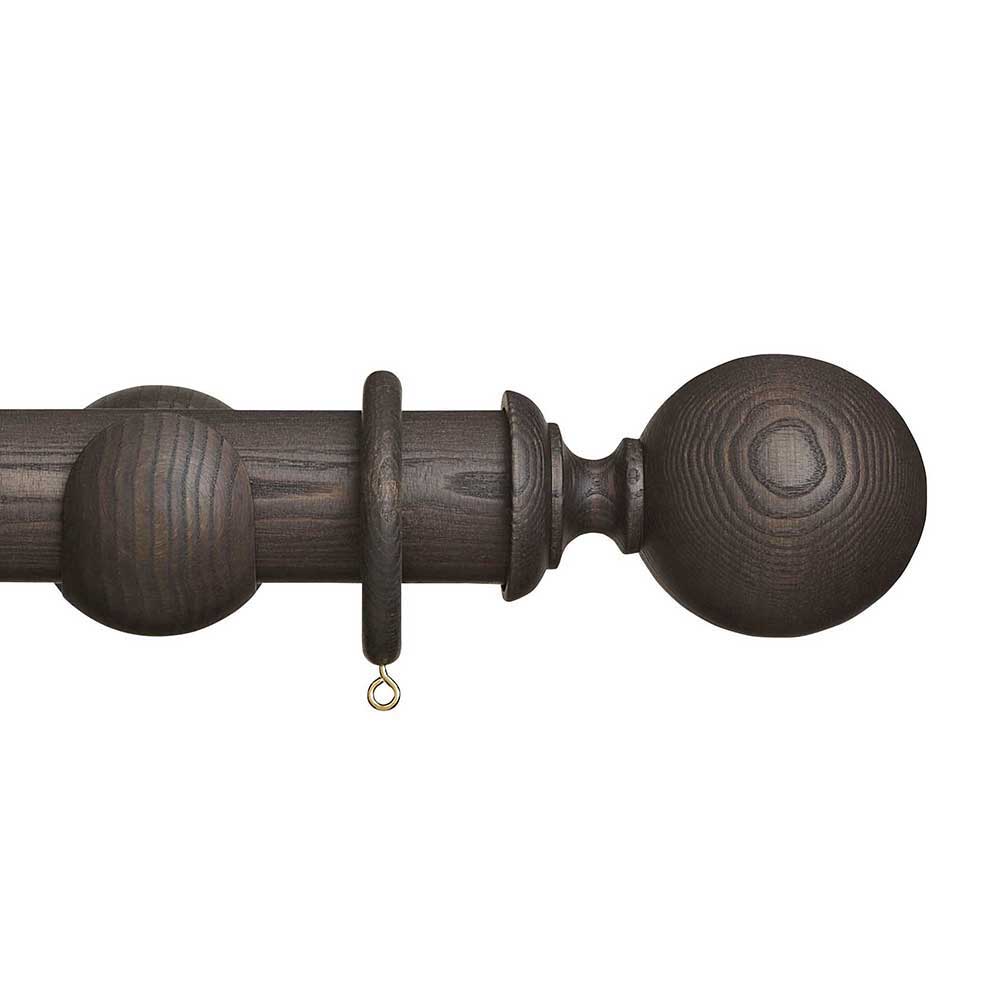 45mm Eden Ball Wood Pole Set - Umber – Interiors Online UK Ltd